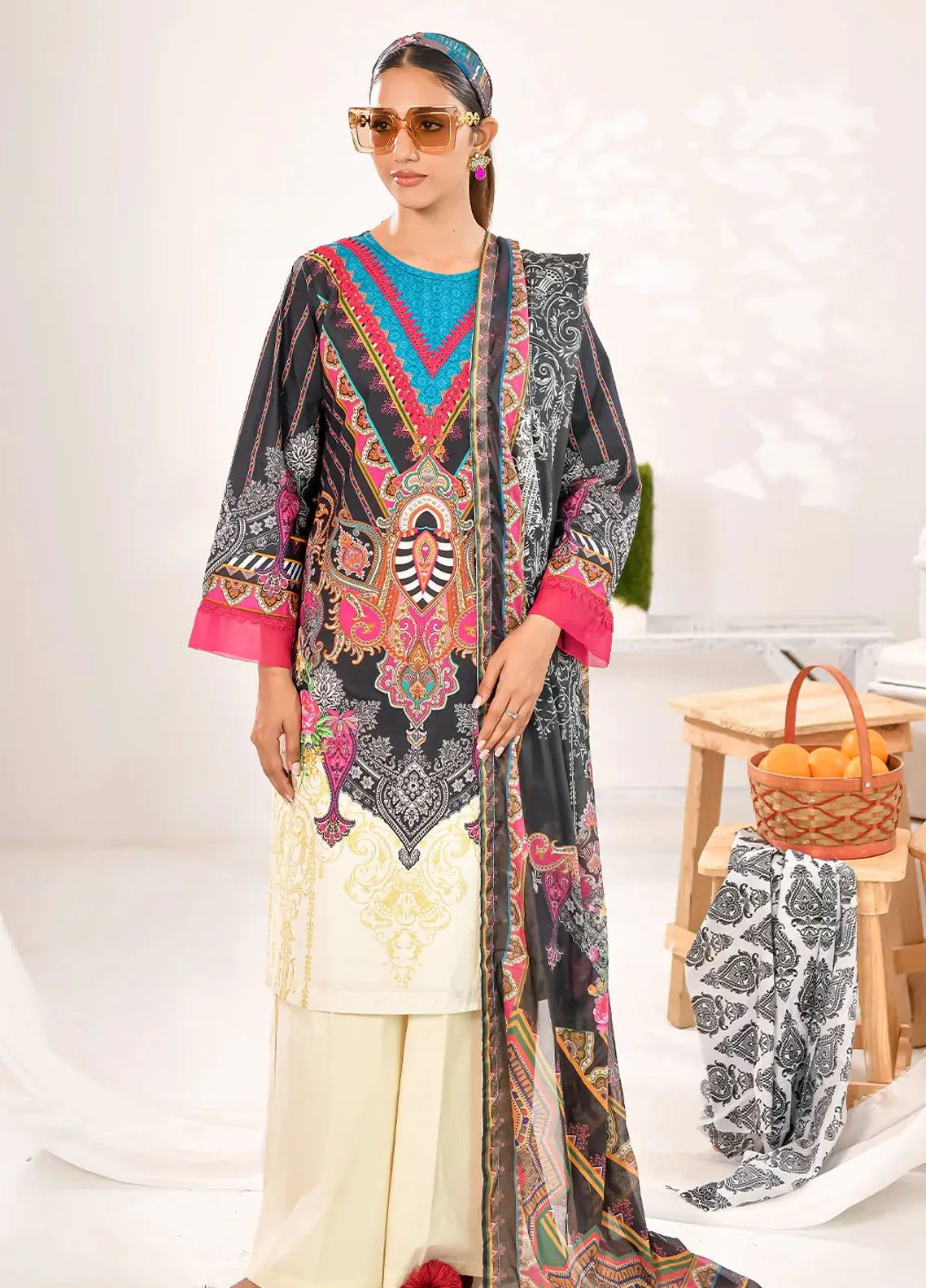 Tropicana By Fiona Printed Lawn Suit Unstitched 2 Piece FO24T Grove ...