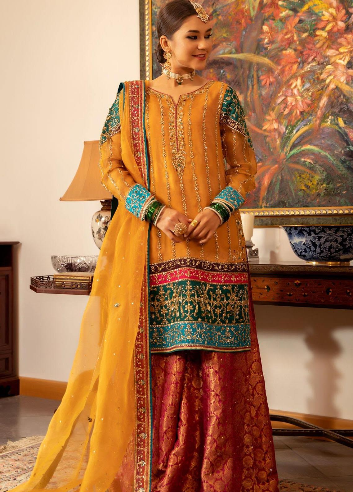 Zaaviay Luxury Pret Embroidered 3 Piece Suit PEELA JORA – Sanaulla Store