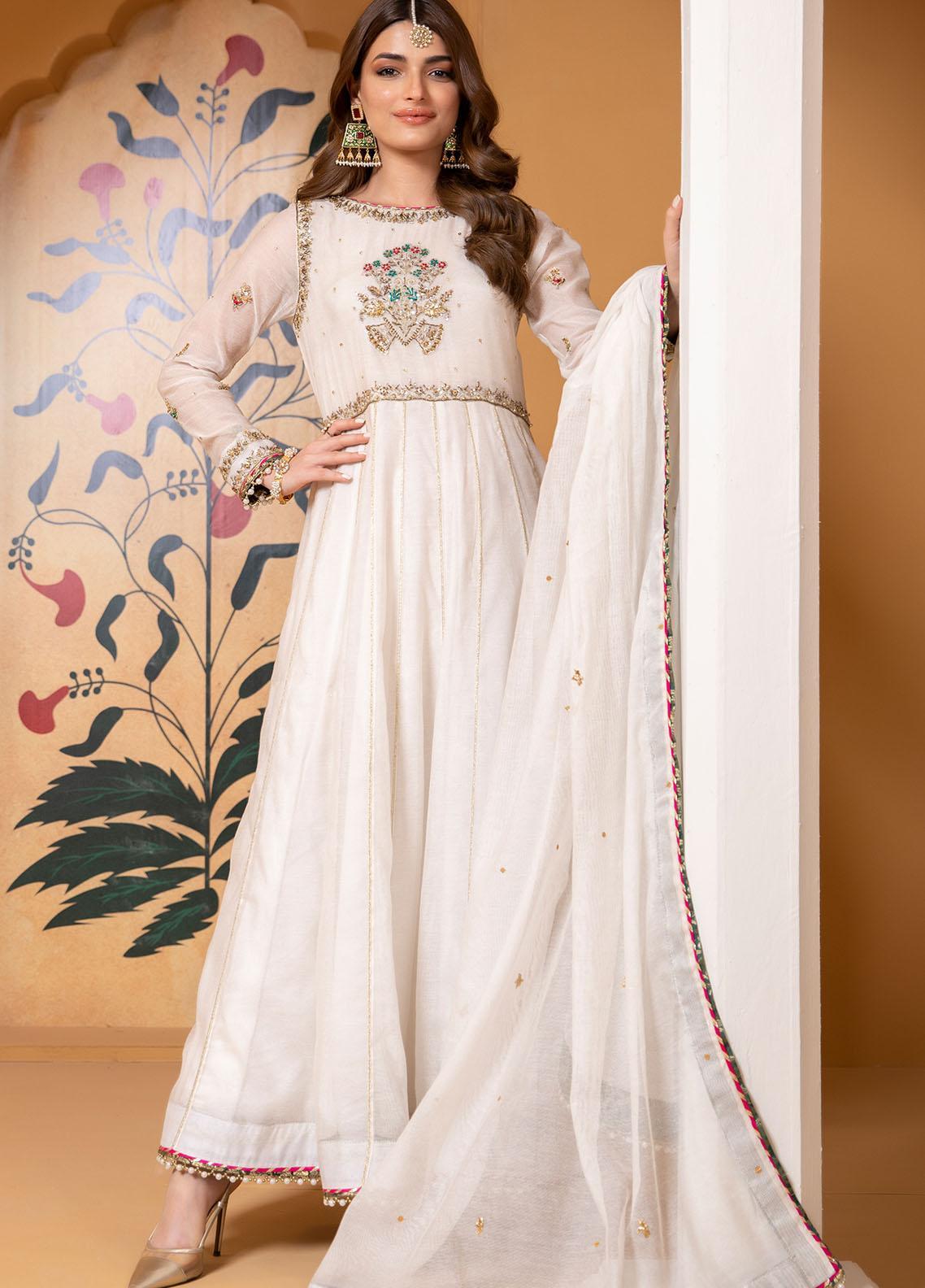 Zaaviay Luxury Pret Embroidered Khaadi Net 3 Piece Dress Pankh ...