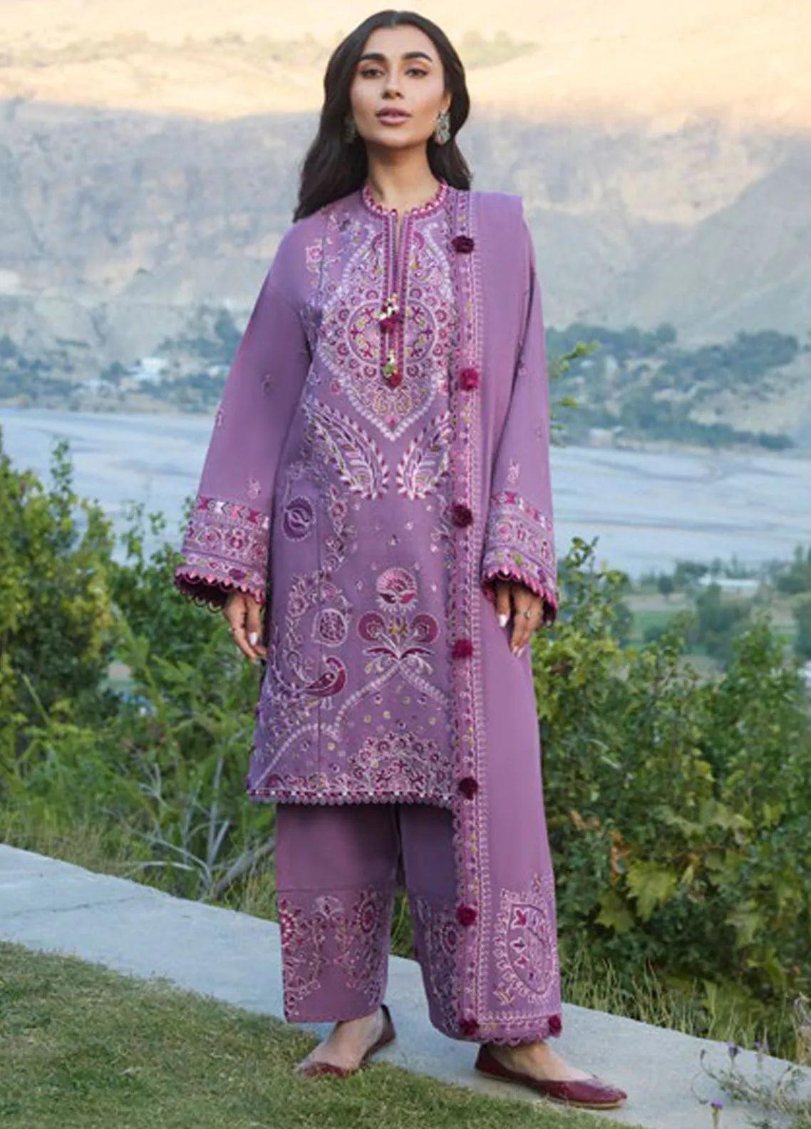 Zaha By Khadijah Shah Embroidered Khaddar Suits Unstitched 3 Piece ...