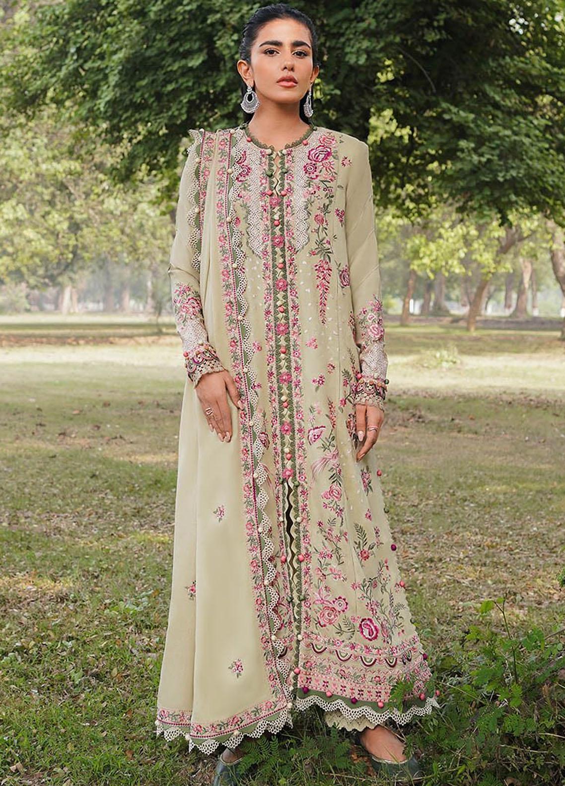 Zaha Embroidered Karandi Suits Unstitched 3 Piece ZKS23W-2 ZW2-23-01 ...