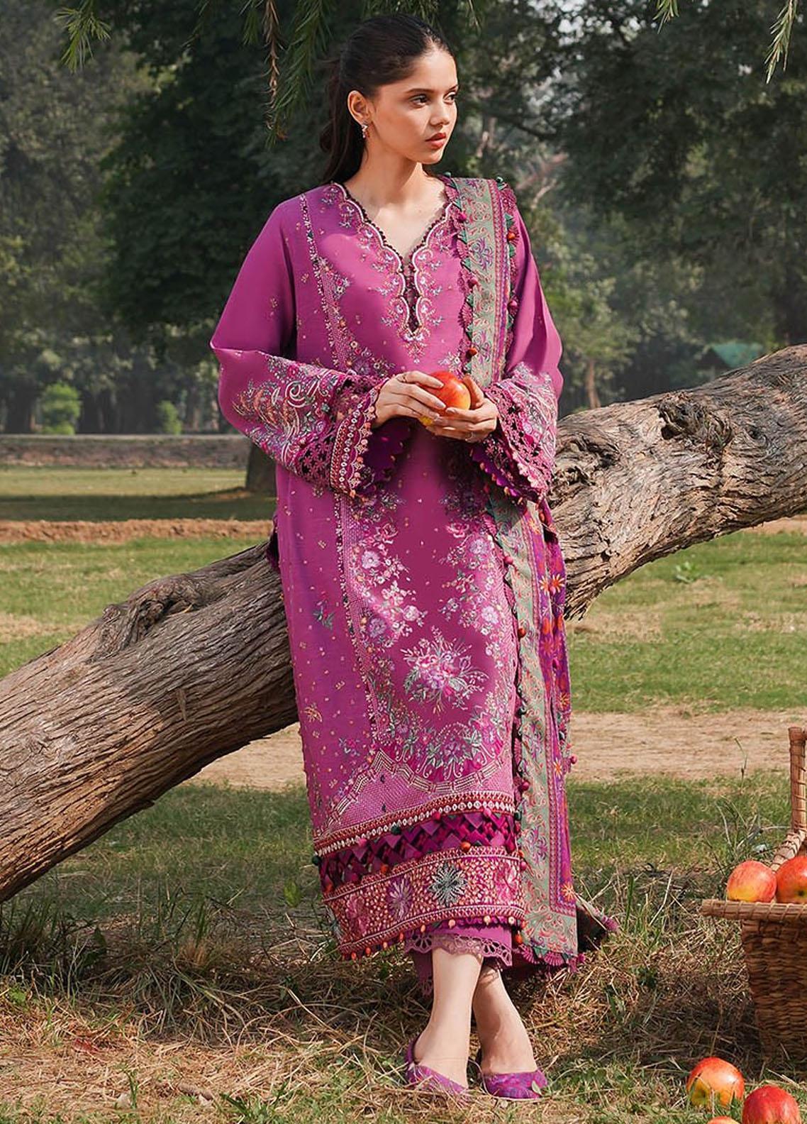 Zaha Embroidered Khaddar Suits Unstitched 3 Piece ZKS23W-2 ZW2-23-08 ...