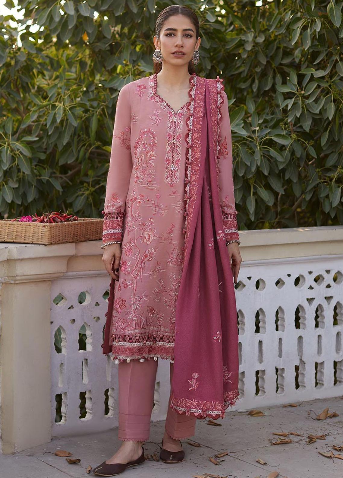 Zaha By Khadijah Shah Embroidered Suits Unstitched 3 Piece ZKS23W ZW23 ...
