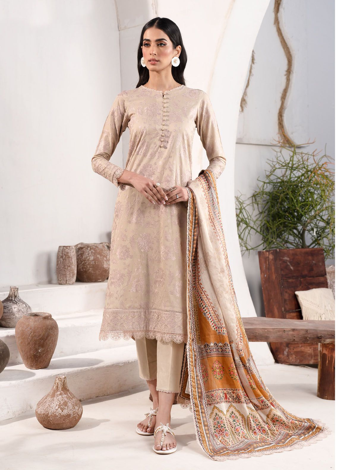 Zarif Embroidered Lawn Suit Unstitched 3 Piece ZF24E ZL 08 Divah - Eid ...
