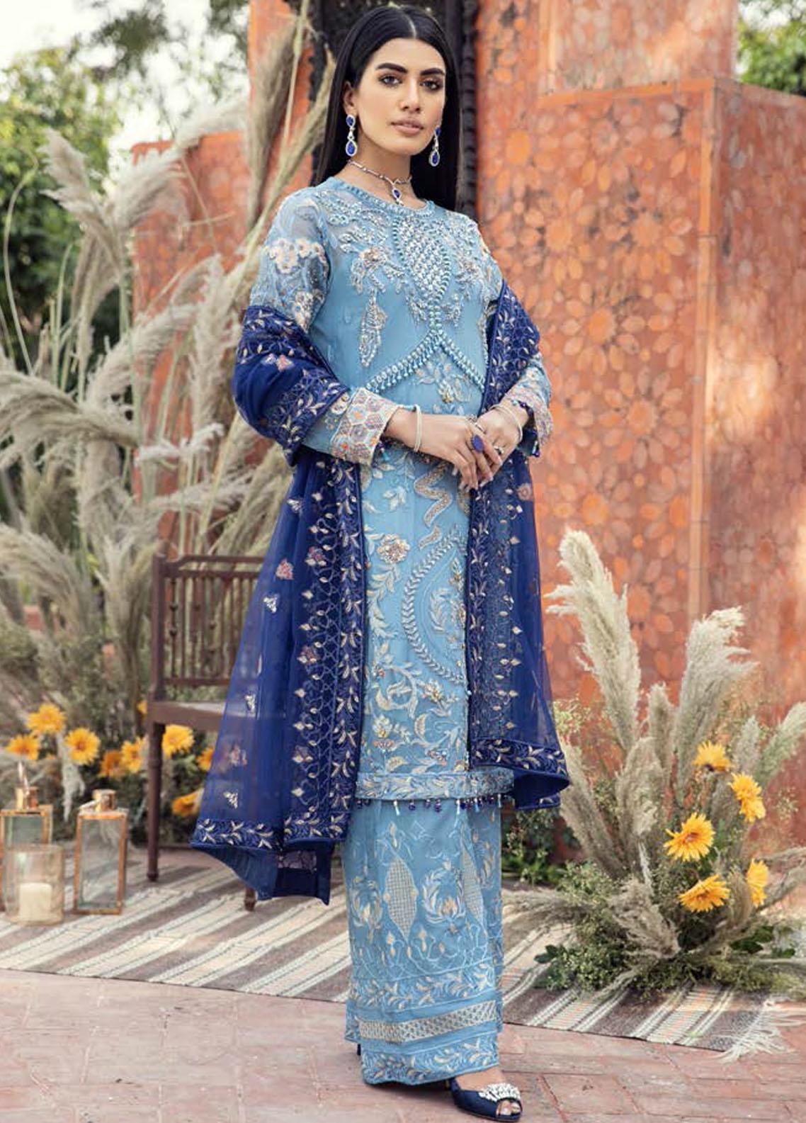 Zeenat by Zebtan Embroidered Chiffon Suits Unstitched 3 Piece ZBT21-C8 ...