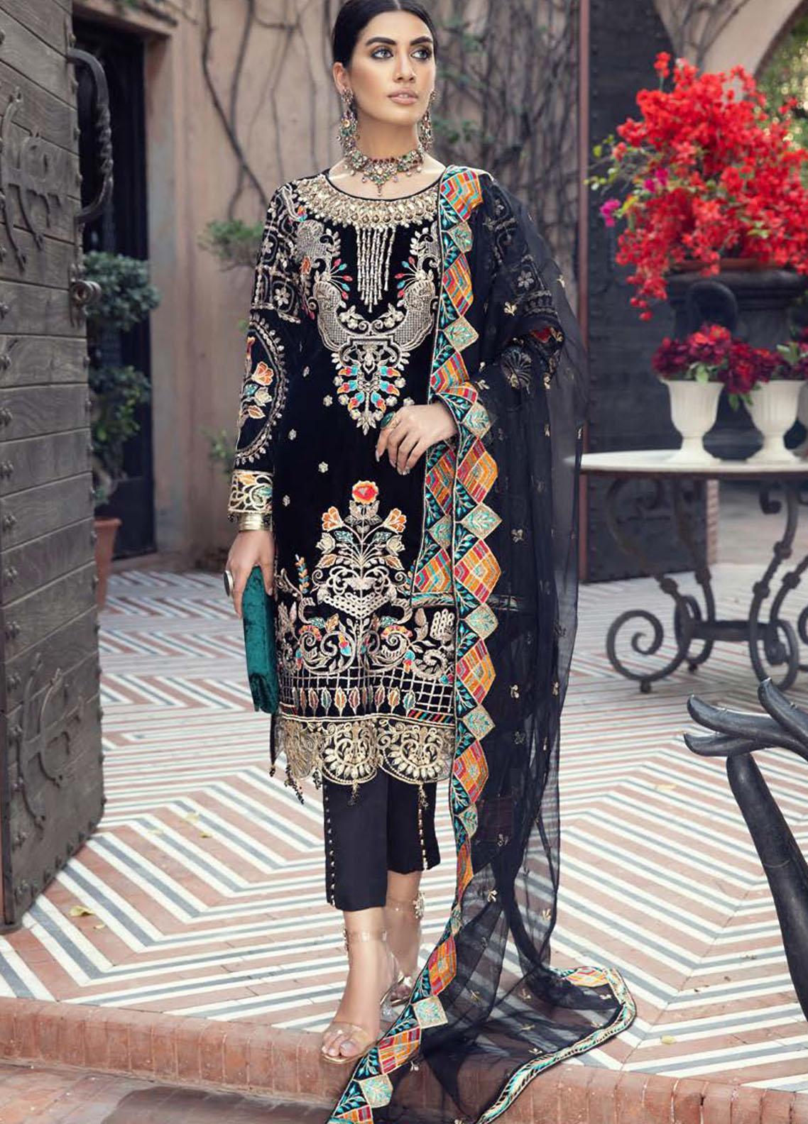 Zeenat by Zebtan Embroidered Velvet Suits Unstitched 3 Piece ZBT21-C8 ...