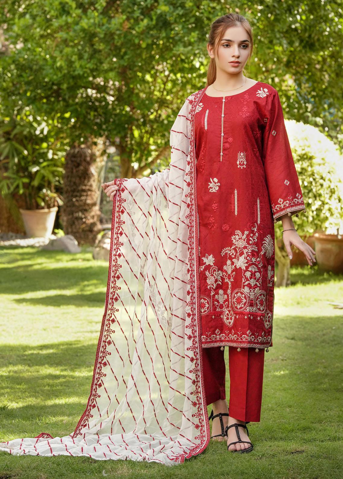 Zenia By Fine Tex Embroidered Cotton Suits Unstitched 3 Piece FNT22-Z4 ...