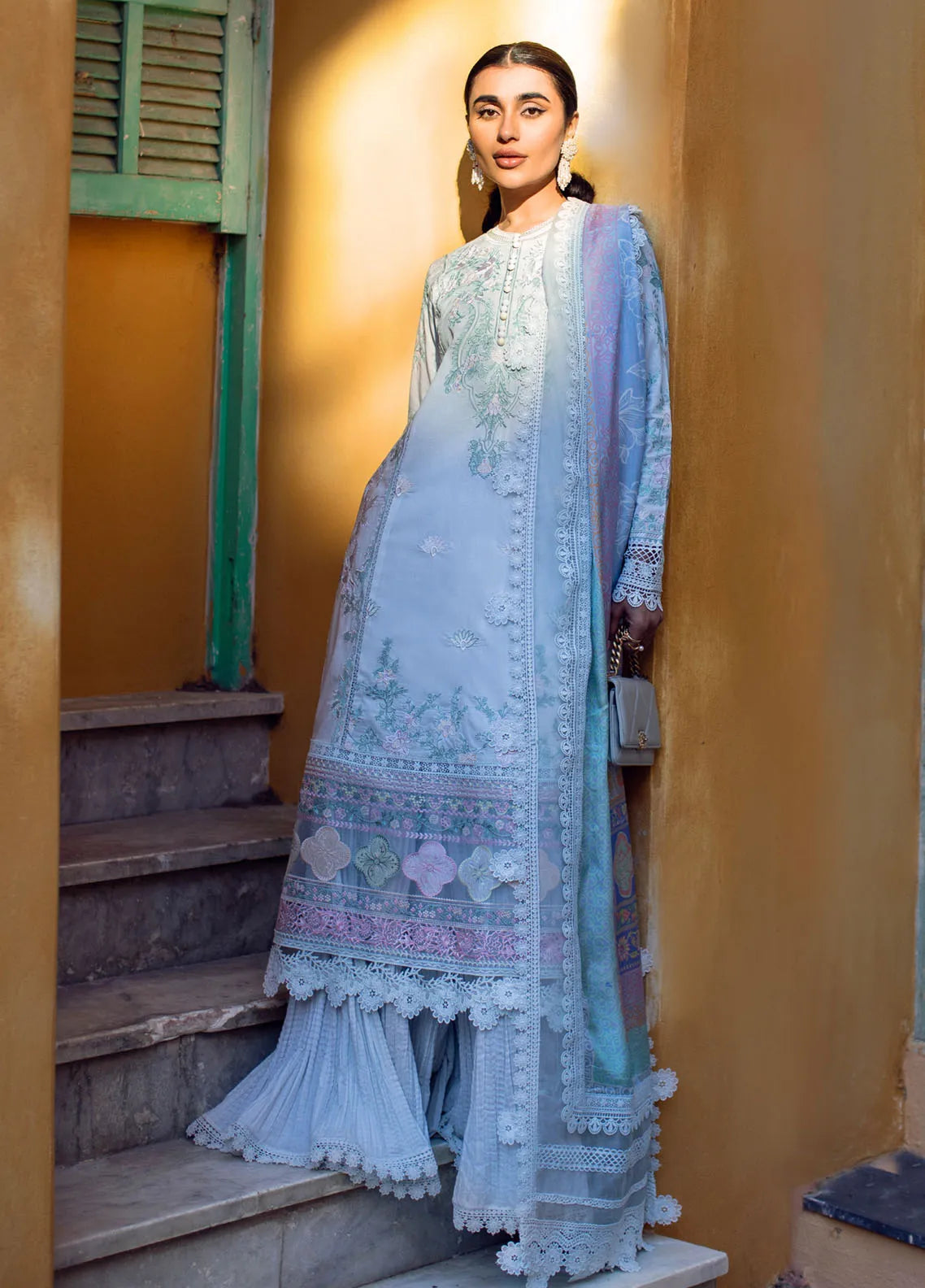 Zoha by Ansab Jahangir Embroidered Lawn Suit Unstitched 3 Piece ANJ25Z ...