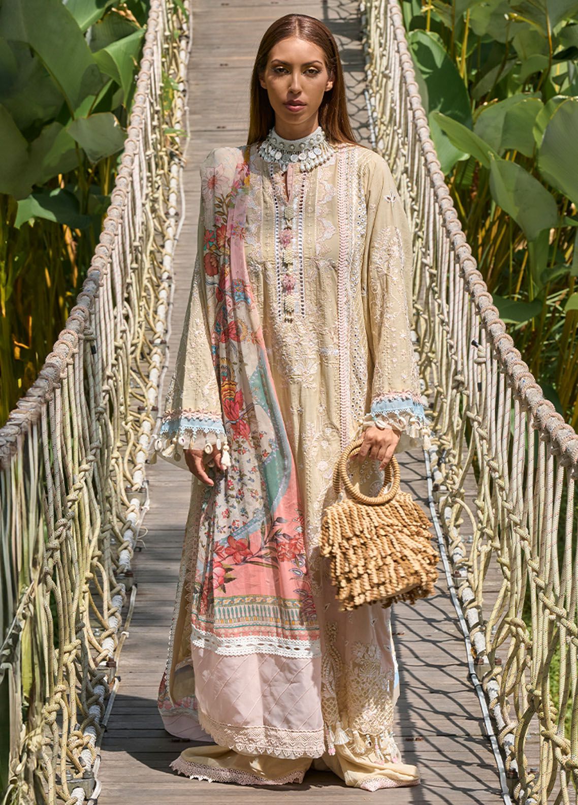 Zoha by Ansab Jahangir Embroidered Lawn Suits Unstitched 3 Piece ANJ24Z ...