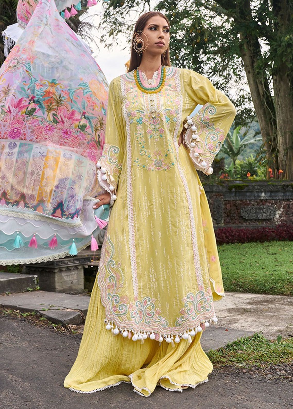 Zoha by Ansab Jahangir Embroidered Lawn Suits Unstitched 3 Piece ANJ24Z ...